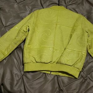 Jackets & Coats | Neon Green Leather Jacket | Poshmark